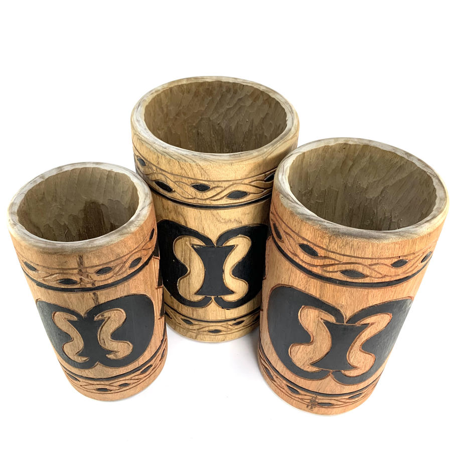 Ghana dun shells set - Twenaboa timber - African Drumming